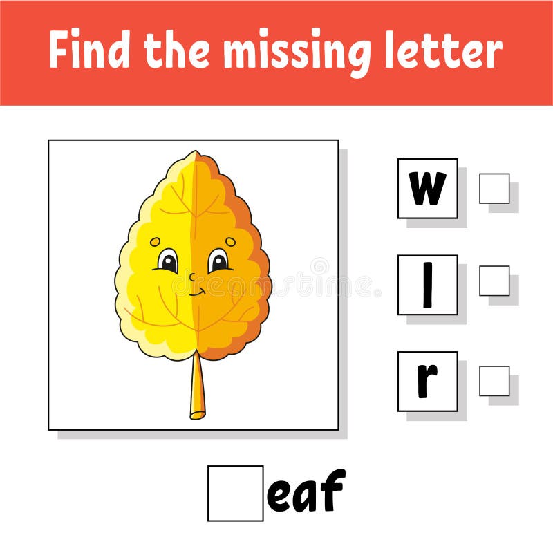 Find the Missing Letter. Education Developing Worksheet for Kids ...