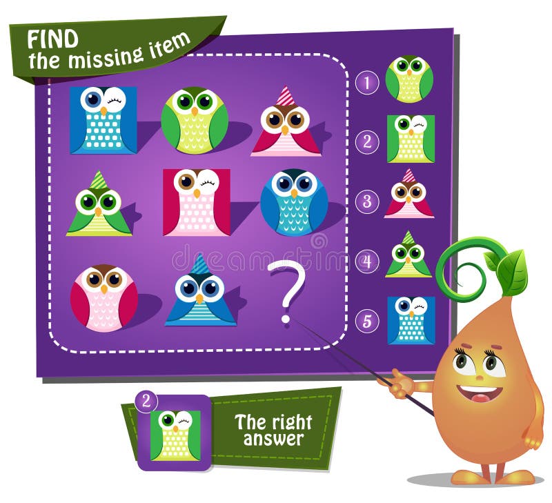 Find the Missing Owl, Figures Stock Illustration - Illustration of maze ...