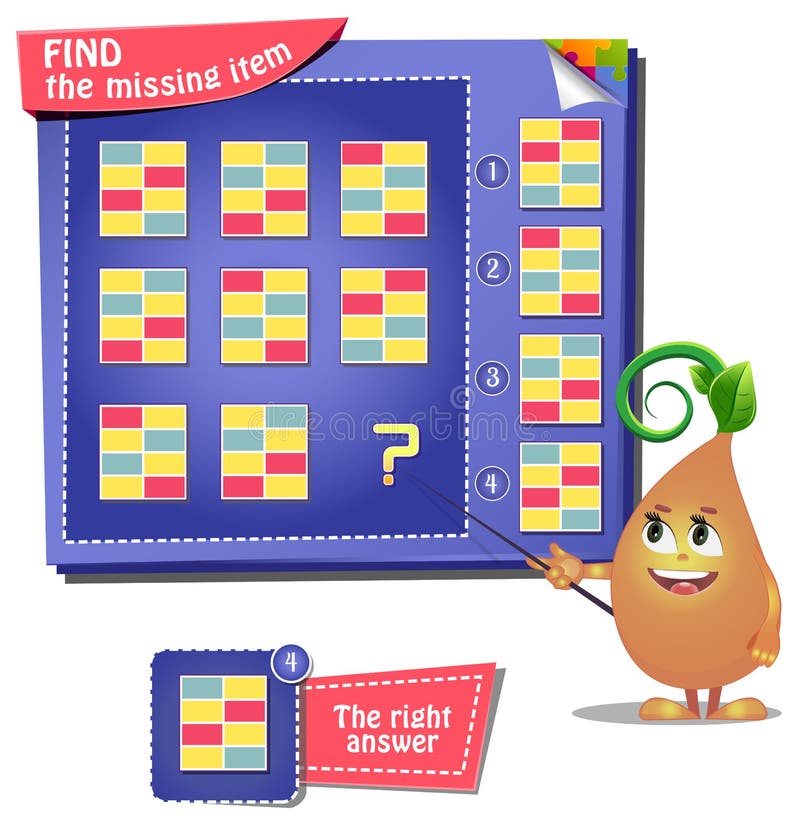 Find the missing part stock illustration. Illustration of material ...