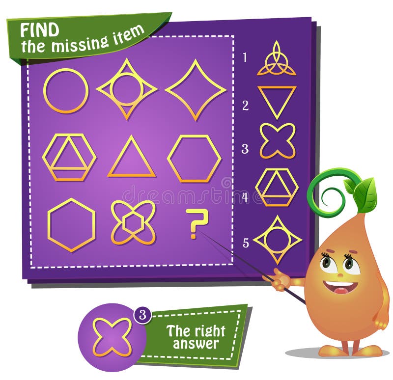 Find the missing part 2 stock illustration. Illustration of guess ...