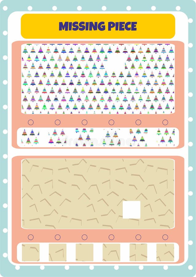 Find in the Pictures Missing Piece Stock Illustration - Illustration of ...