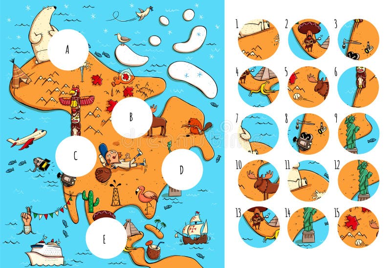 Find Missing Pieces, Solution in Hidden Layer Stock Vector ...