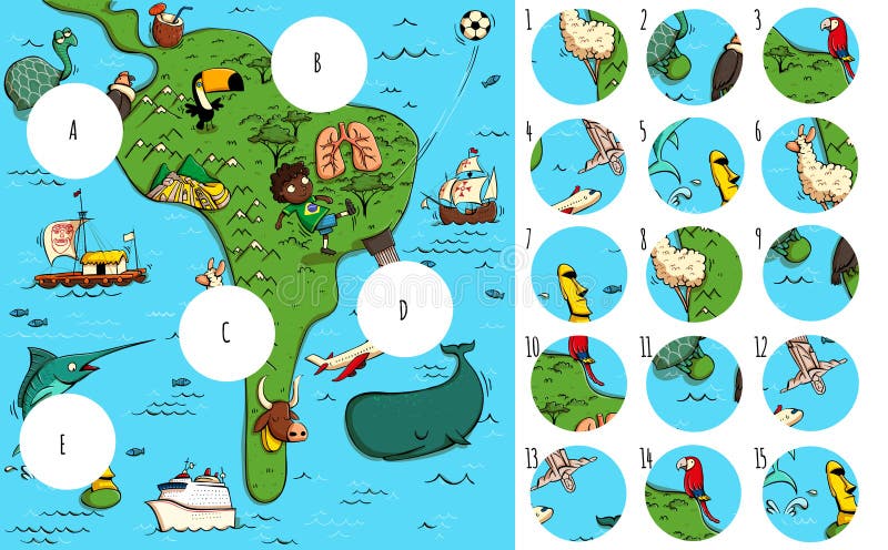 Find Missing Pieces, Solution in Hidden Layer Stock Vector ...