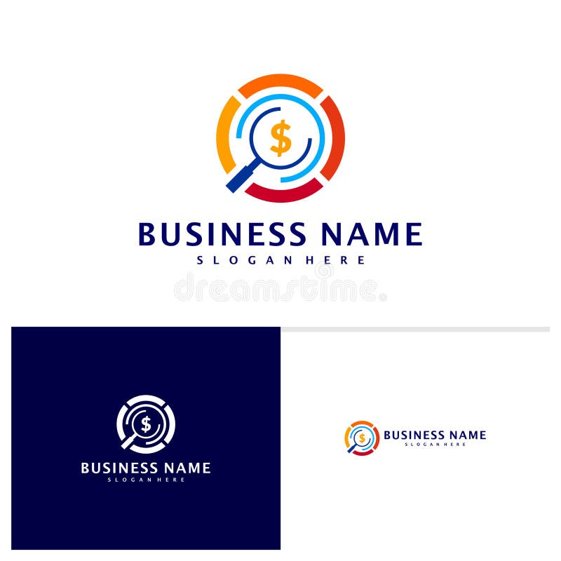 Find Money Logo Design Concept Vector. Search Coin Logo Template Stock ...