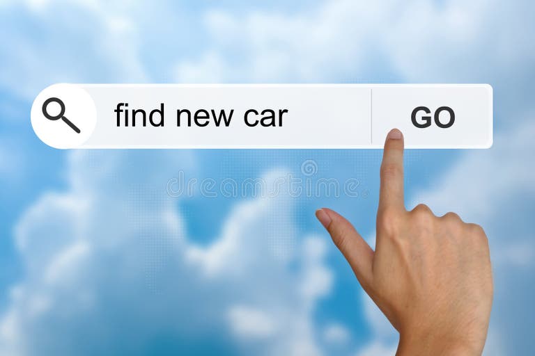Find New Car on Search Toolbar Stock Image - Image of choose, used ...