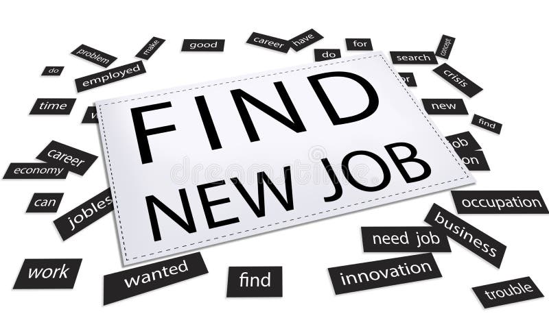 Find New Job Application Work Concept Stock Illustration - Illustration ...