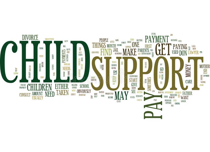 Bag with Child Support Signs Stock Illustration - Illustration of ...