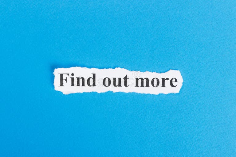Find Out More Text on Paper. Word Find Out More on Torn Paper Stock ...