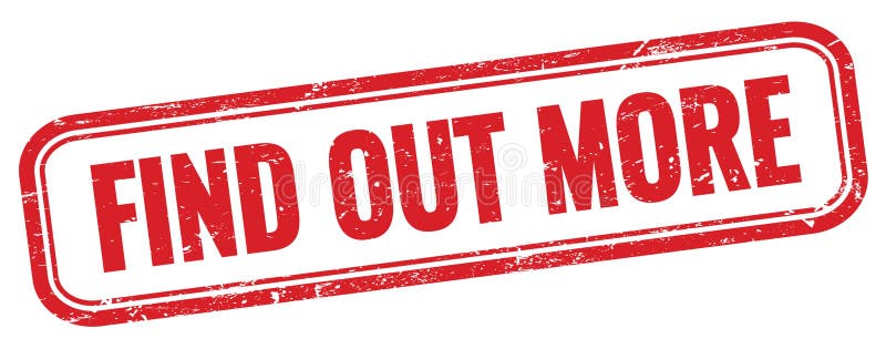 FIND OUT MORE Text on Red Grungy Vintage Stamp Stock Illustration ...