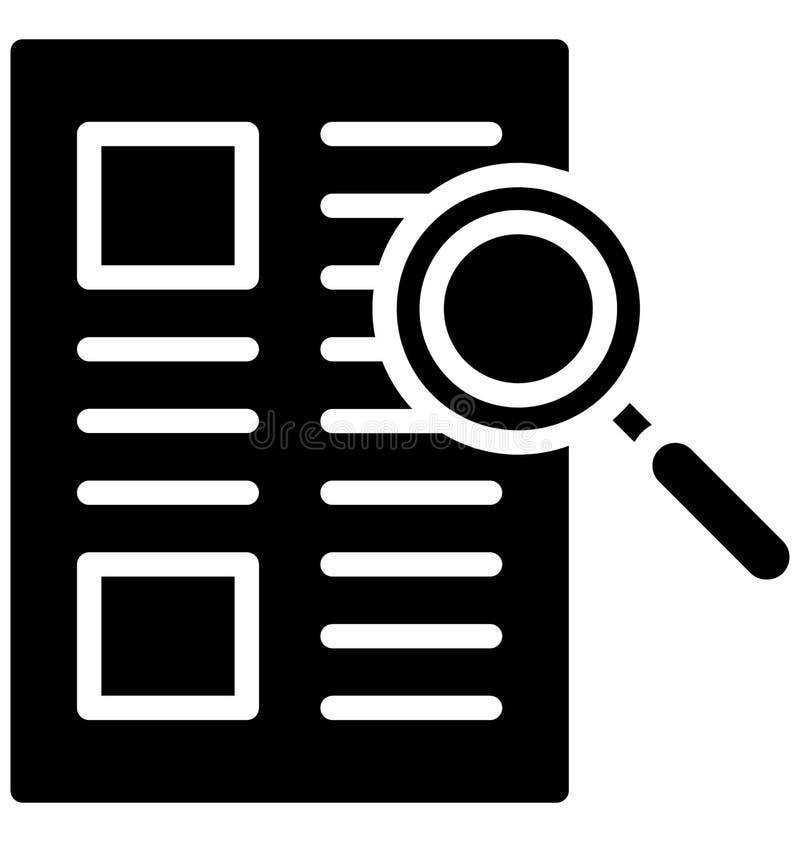 Find, Paper Isolated Vector Icon that Can Be Very Easily Edit or ...