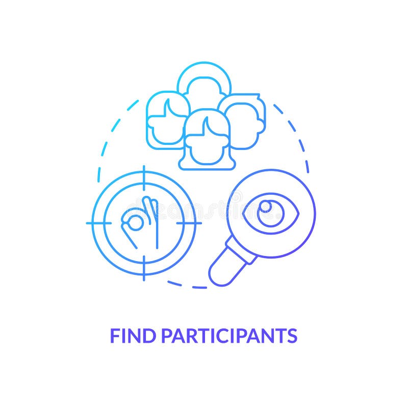 Find Participants Blue Gradient Concept Icon Stock Illustration ... Find Participants Blue Gradient Concept Icon Stock Illustration ...