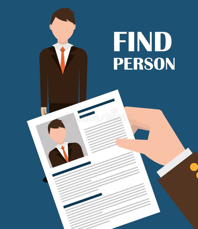 Find Person and Job Interview Stock Vector - Illustration of magnifying ...