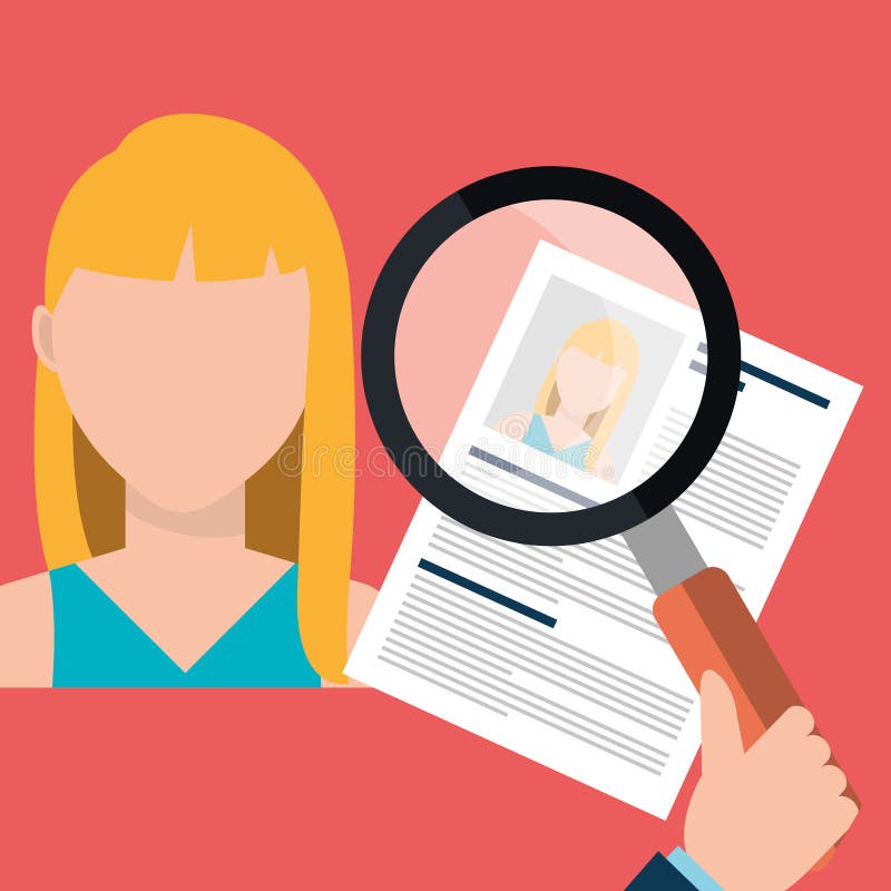 Find Person and Job Interview Stock Vector - Illustration of looking ...