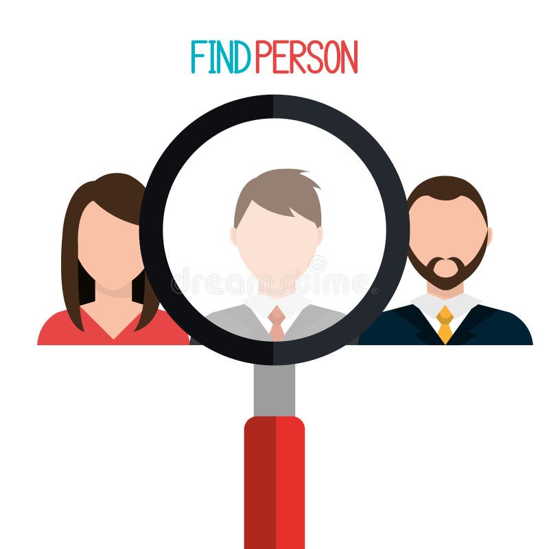 Find person to get a job stock vector. Illustration of messaging - 62049604