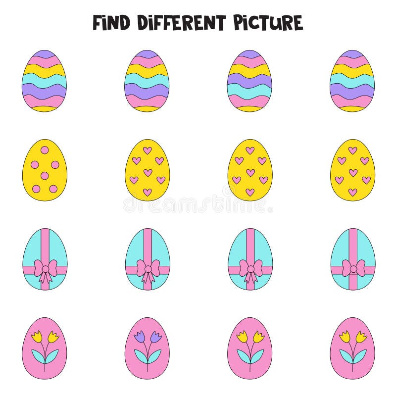 Find in the Picture. Logical Game for Kids Stock Illustration ...