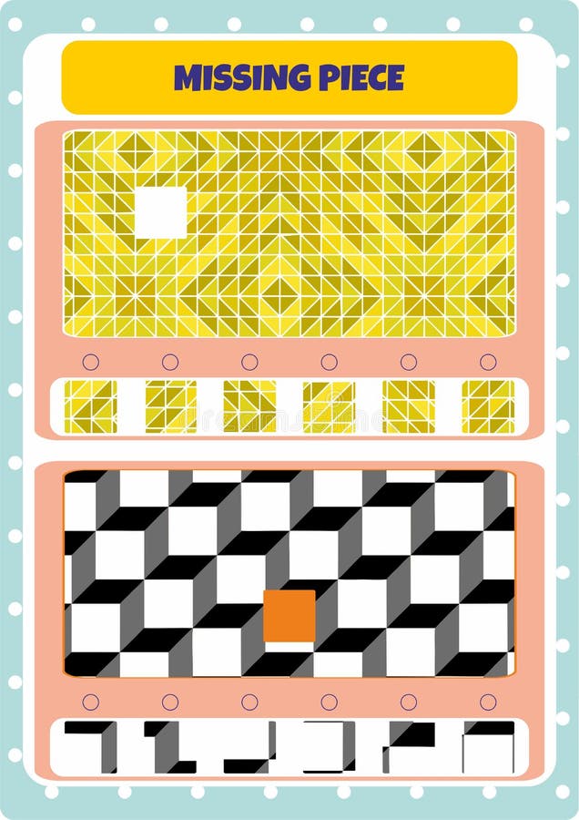 Find in the Pictures Missing Piece Stock Vector - Illustration of ...