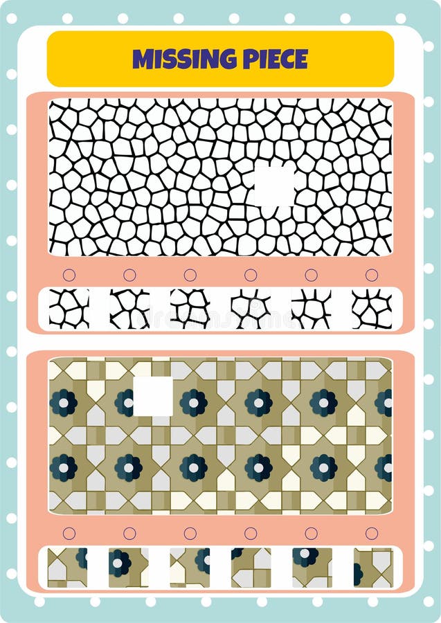 Find in the Pictures Missing Piece Stock Vector - Illustration of ...