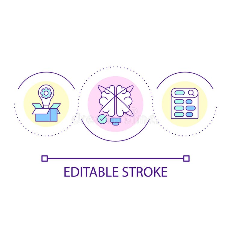 Find Problem Solving Loop Concept Icon Stock Vector - Illustration of ...