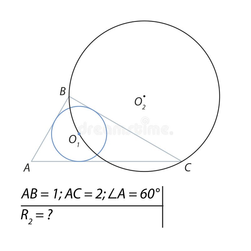 Find the Radius of the Inscribed Circle Stock Illustration ...