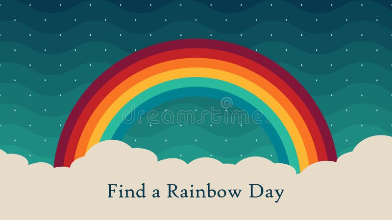 Find a Rainbow Day Concept Design, Vector Illustration Stock Vector ...