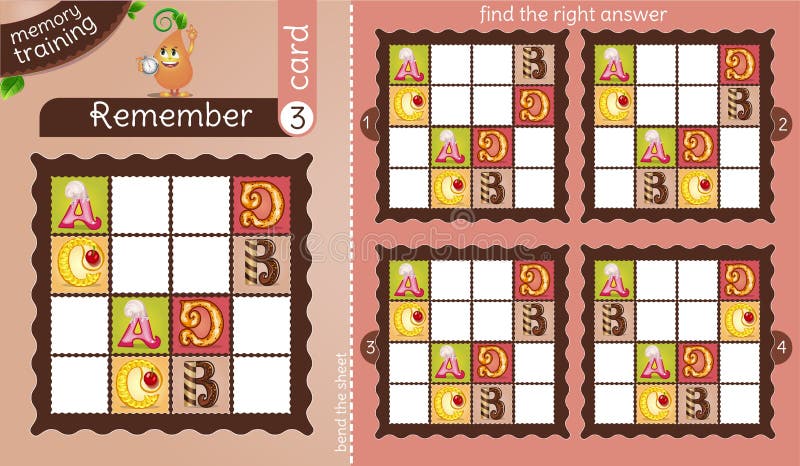 Find the Right Answer Memory Sweets Stock Illustration - Illustration ...