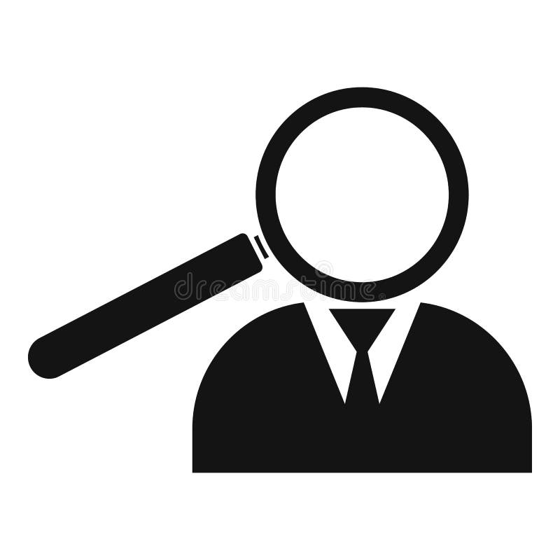 Find Icon Vector Male User Person Profile Avatar With Magnifying Glass ...