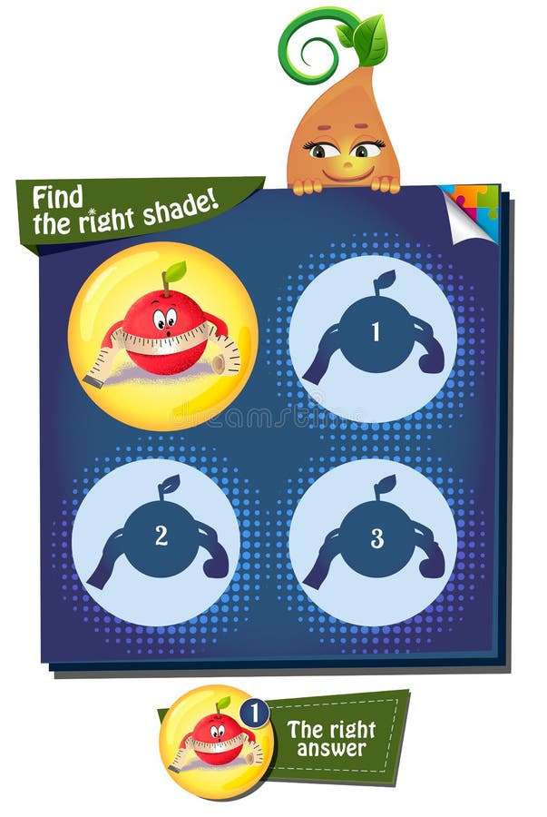 Find the Right Shade Apple 2 Stock Illustration - Illustration of ...