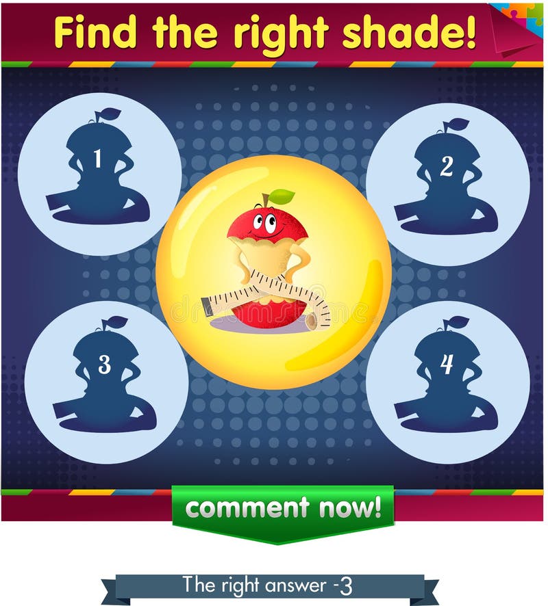 Find the Right Shade Apple 3 Stock Illustration - Illustration of ...