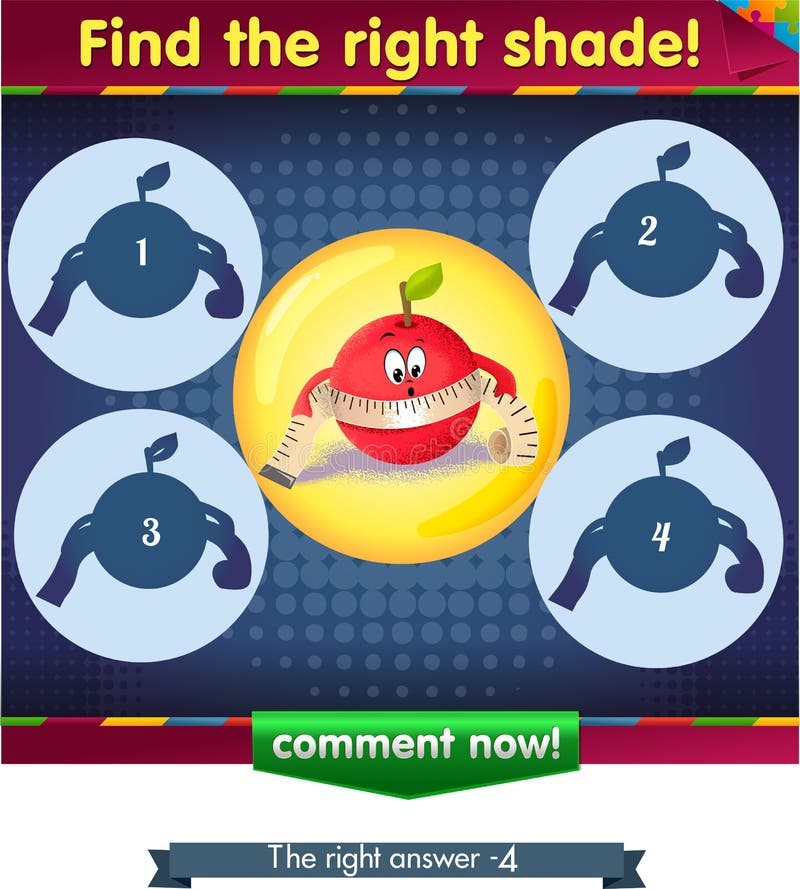 Find the Right Shade Apple 4 Stock Illustration - Illustration of ...