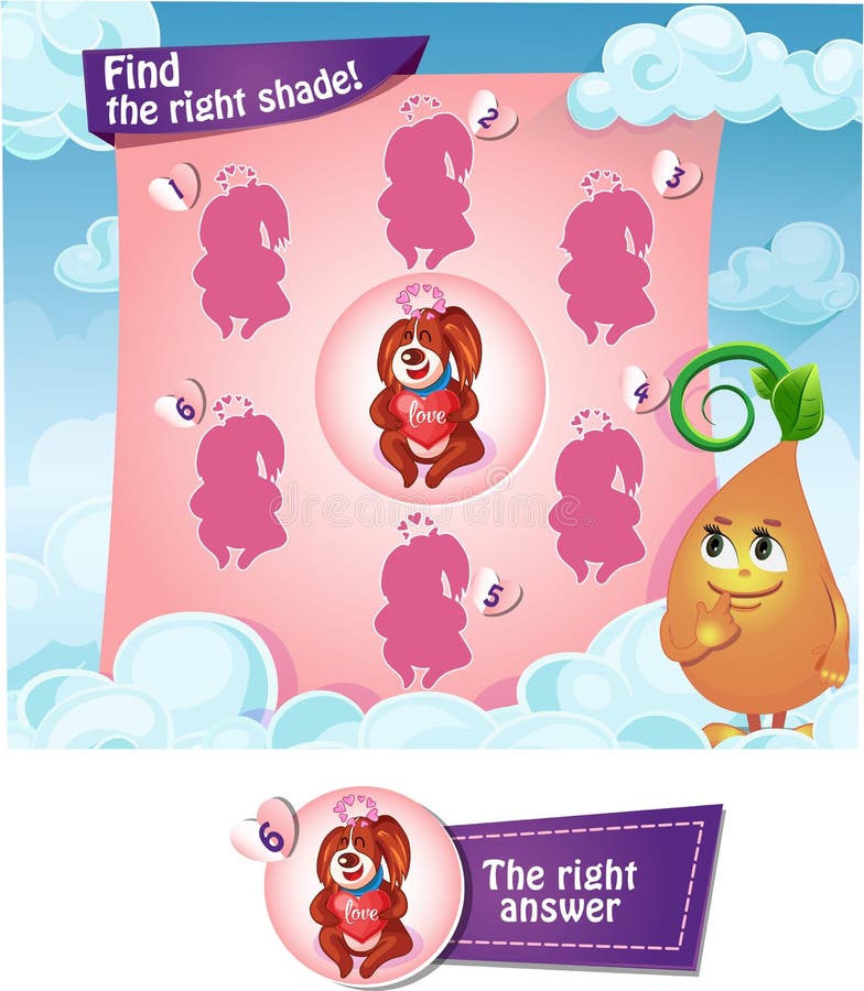 Find the right shade stock illustration. Illustration of puzzle - 65728207