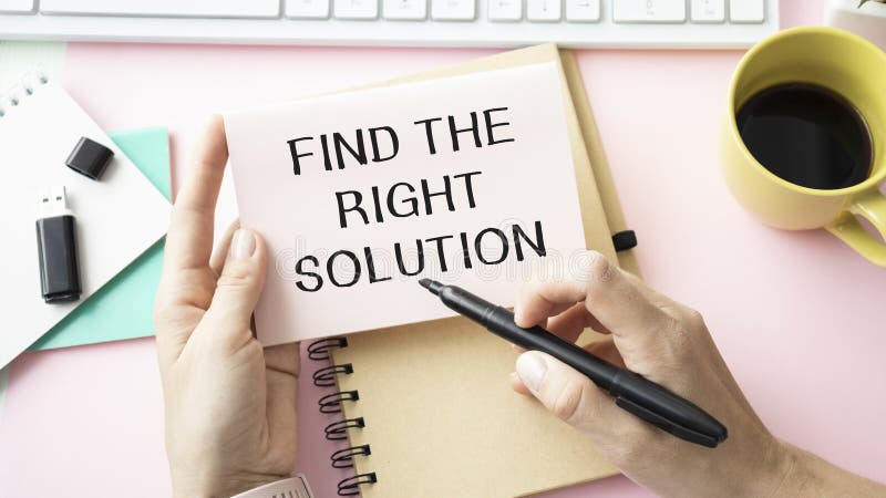 Find the Solution. Businessman Holding a Card Stock Image - Image of ...