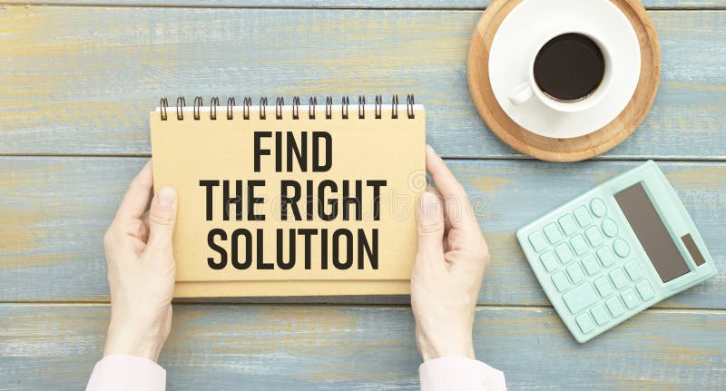 Find the Right Solution. Businessman Holding Stock Image - Image of ...