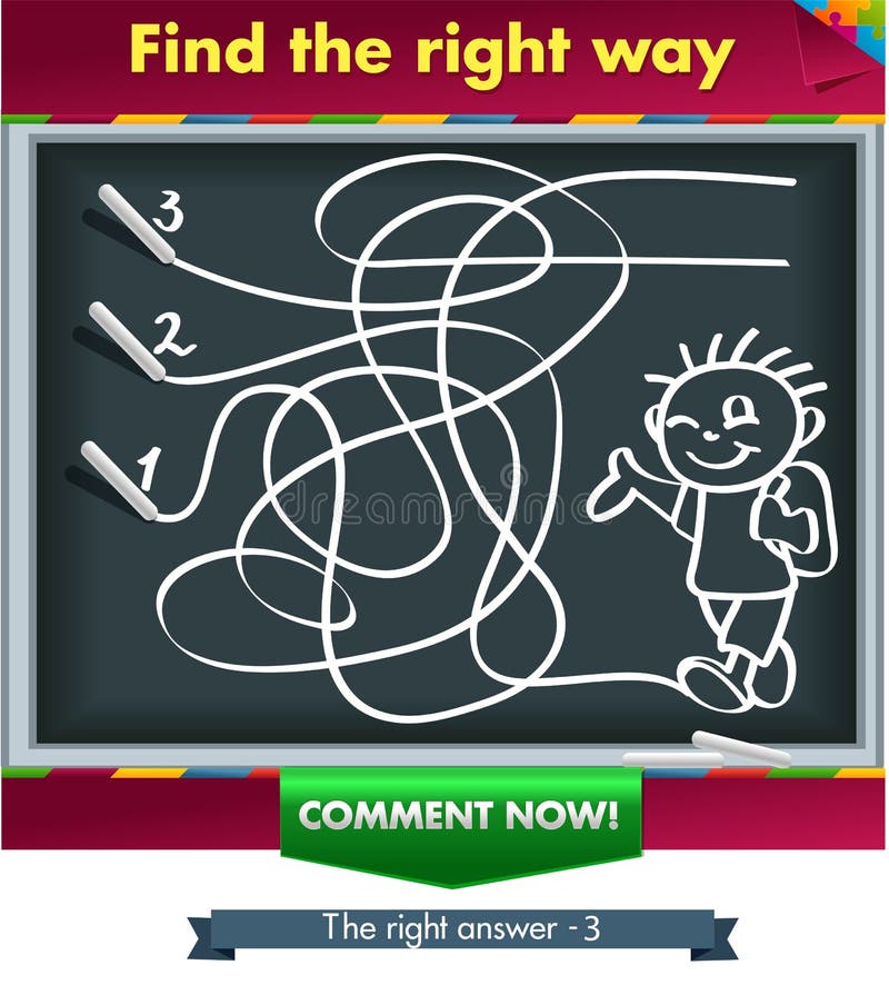 Find the right way 1 stock illustration. Illustration of board - 57623556