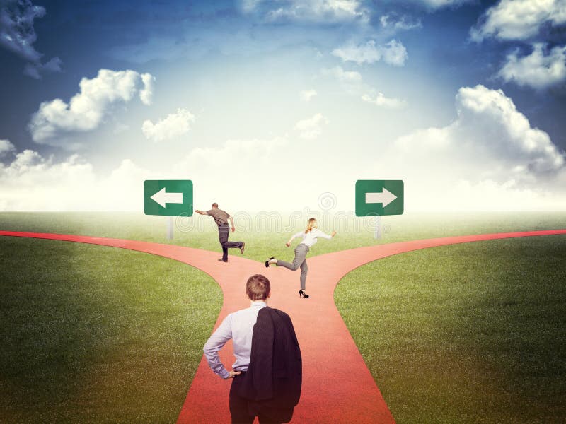 Find the right way stock illustration. Illustration of outdoor - 27073045