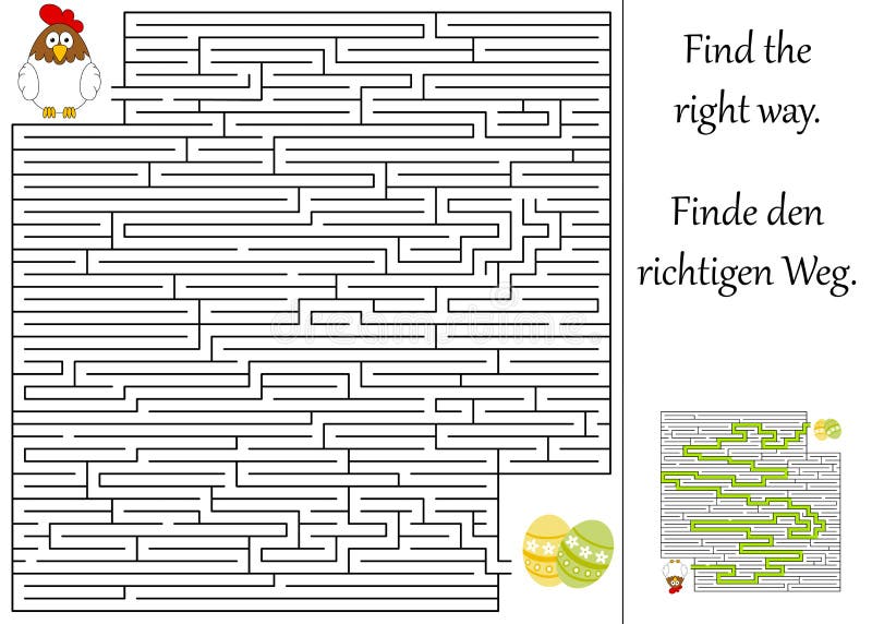 Find the right way stock vector. Illustration of maze - 54530607