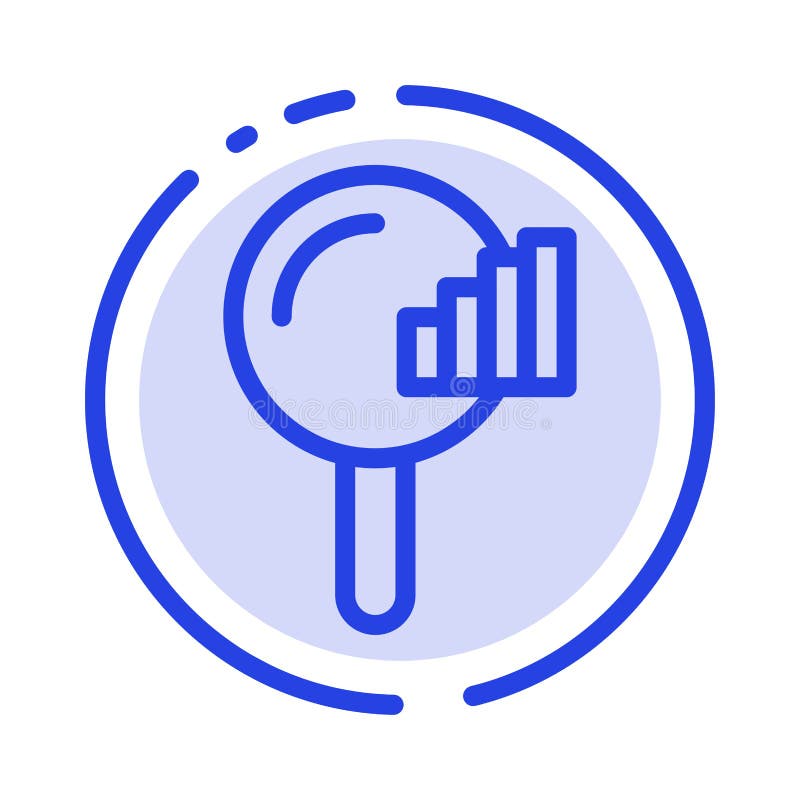 Find, Search, Service, Signal Blue Dotted Line Line Icon Stock Vector ...