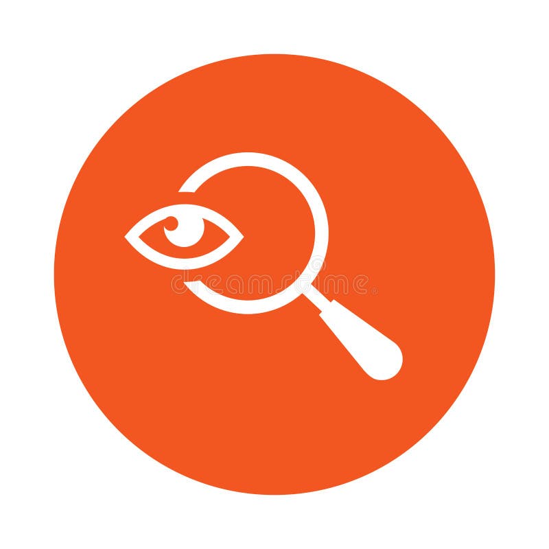 Find, Search, View Icon. Orange Vector Sketch Stock Illustration ...