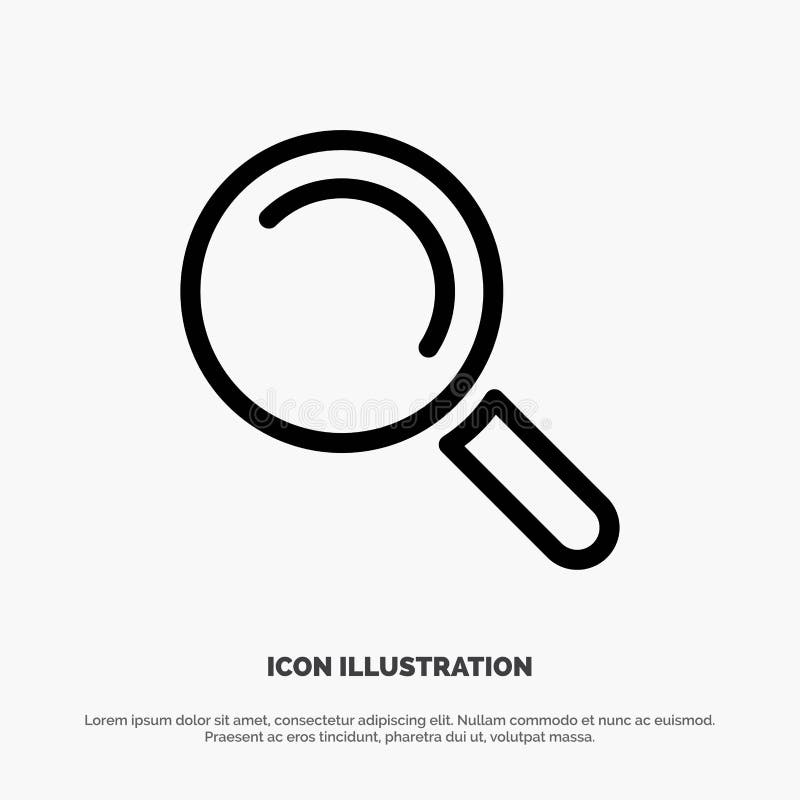 Find, Search, View Line Icon Vector Stock Vector - Illustration of ...