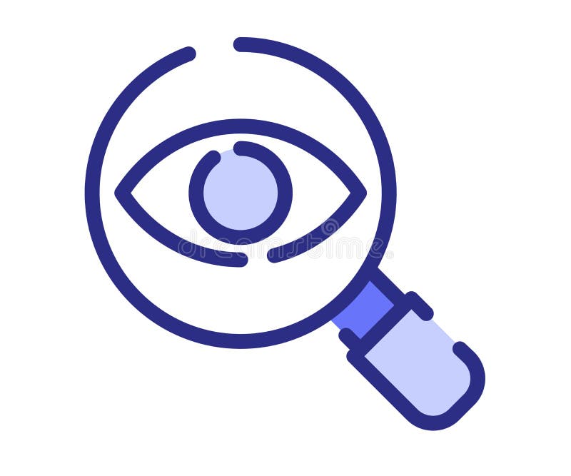 Find Searching Eye Single Isolated Icon with Dashed Line Style and ...