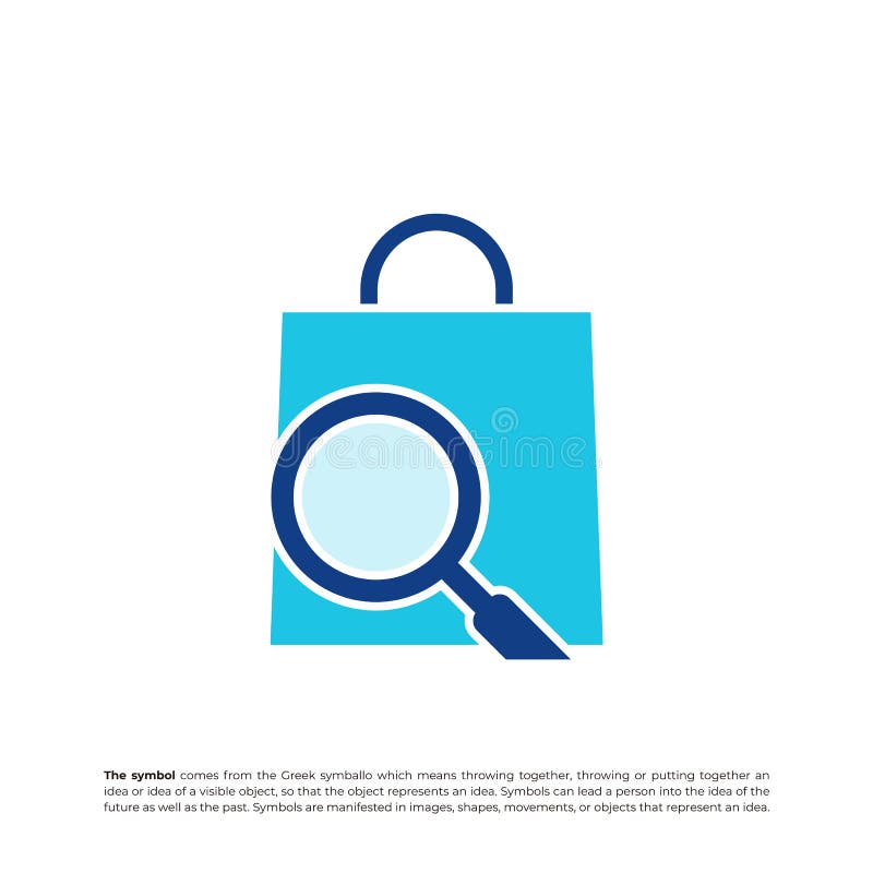 Set of Find Shop Logo Vector. Shop Search Logo Design Concept Template ...