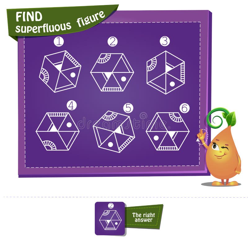 Find Superfluous Figure Brainteaser Stock Vector - Illustration of ...