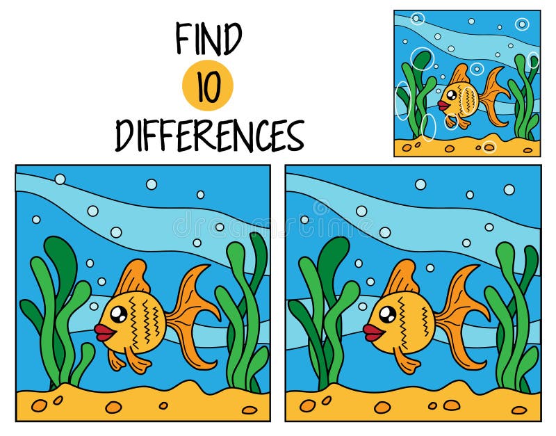 Find ten differences. stock vector. Illustration of funny - 66936472