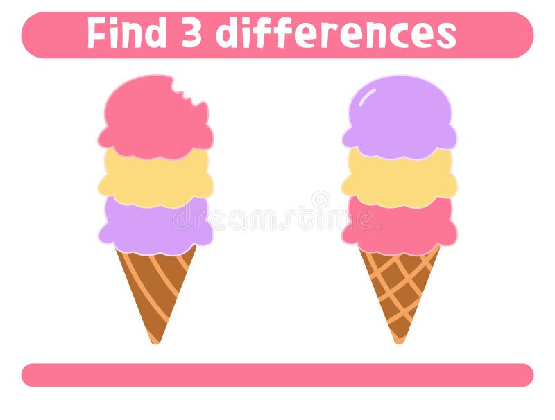 Find Three Differences. Cute Little Bird. Worksheet for Kids Stock ...