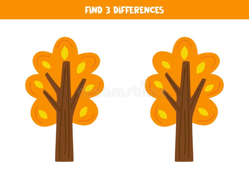 Differences Picture Autumn Stock Illustrations – 489 Differences ...