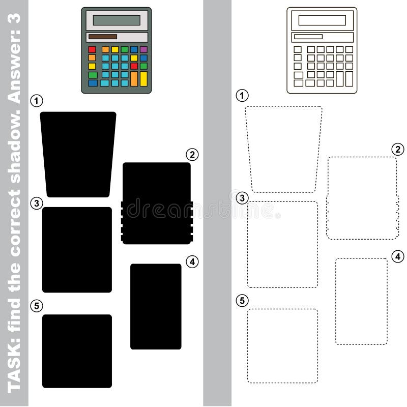 Find true correct shadow. stock vector. Illustration of display - 89913284