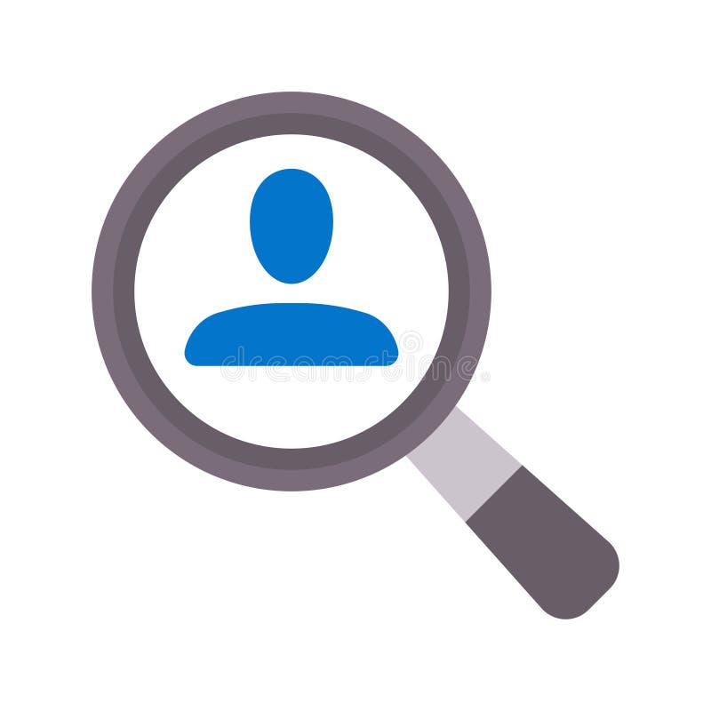 Find User. Employee Search Icon Stock Vector - Illustration of lens ...
