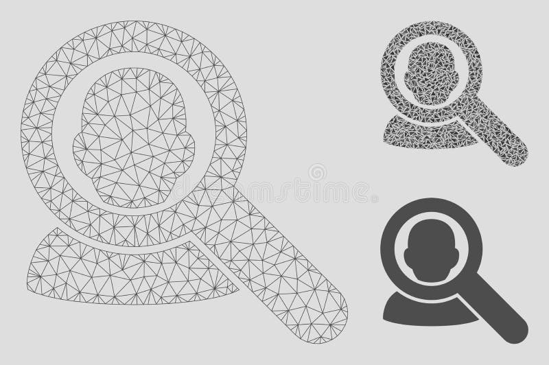 Find User Vector Mesh Carcass Model And Triangle Mosaic Icon Stock Vector Illustration Of