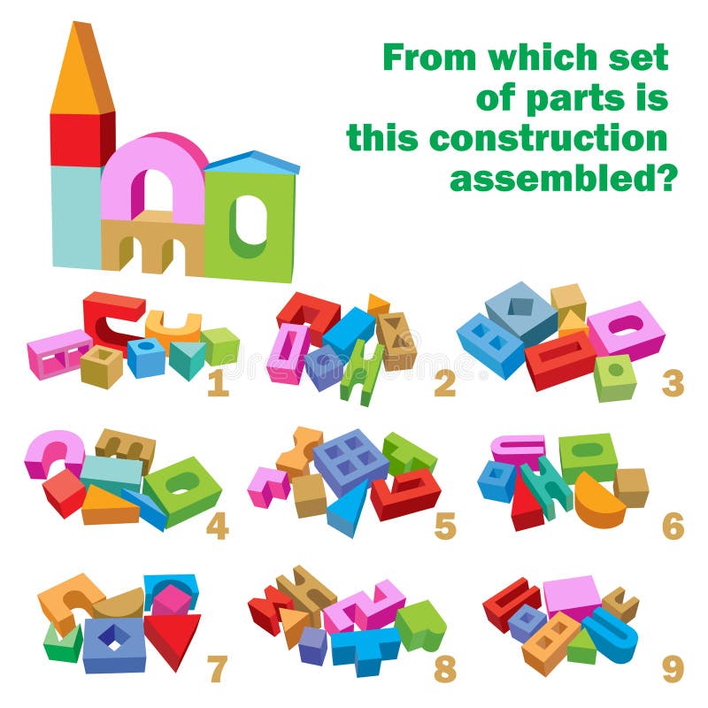 Find Which Set of Parts is this Construction Assembled. Task for ...