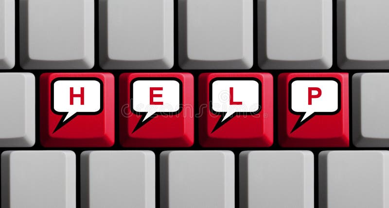 Find Your Help Online - Computer Keyboard Stock Image - Image of ...