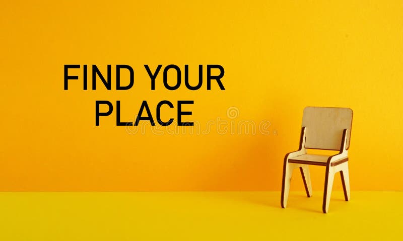 Find Your Place is Shown Using the Text Stock Photo - Image of hiring ...